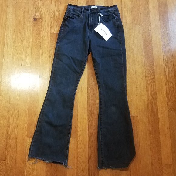 Frame Denim | Jeans | Nwt Frame Le One Flare Le High Flare Black ...